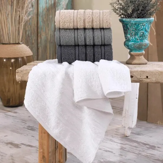 WONDERFUL Textile Home SOFT TEXTURE 4 Towel Set Gray.|Towel Sets ...