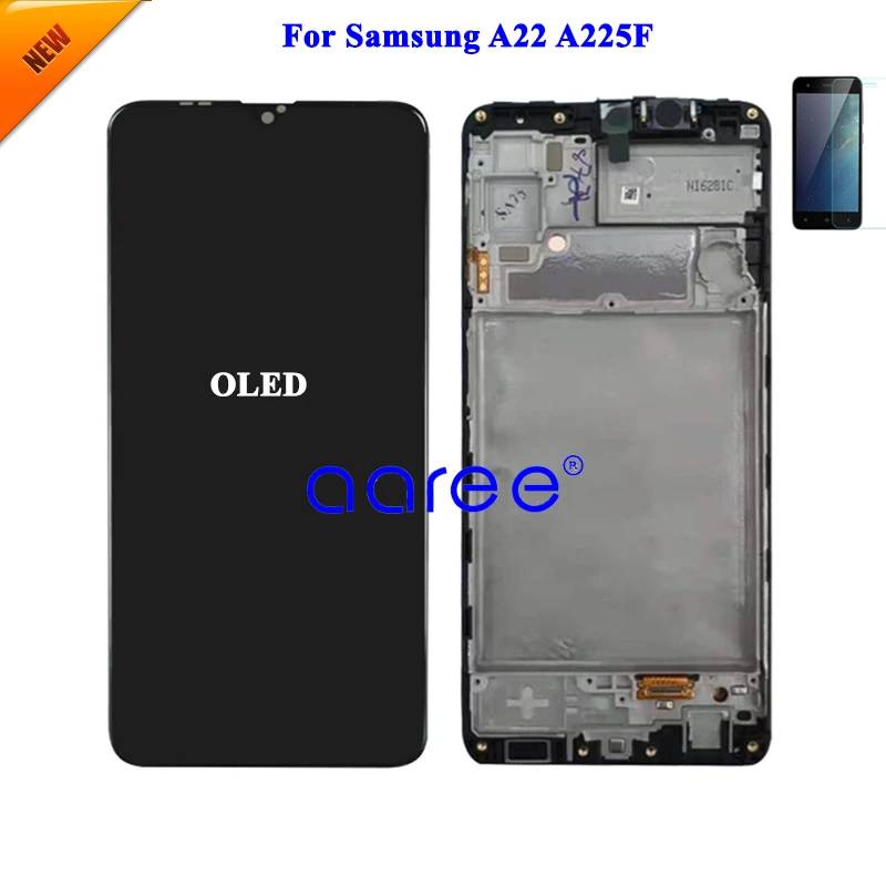 AMOMLED OLED LCD لسامسونج A22 LCD A225F lcd لسامسونج A22 4G A225F شاشة ...