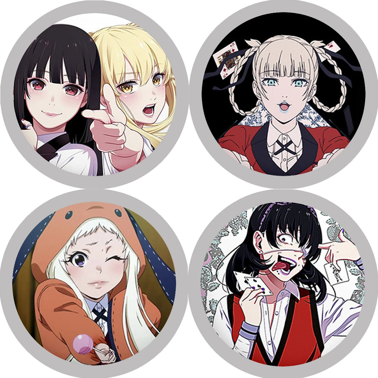 Set; icons; 4 PCs; badges; anime; mad; азарт; юмэко; джабами; pin ...