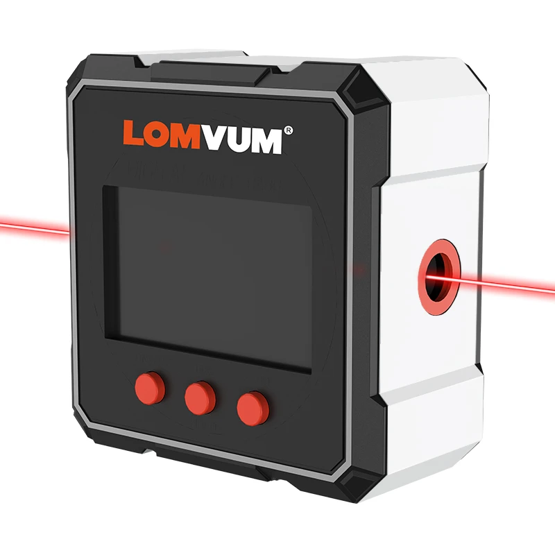 LOMVUM Digital Protractor Laser USB Inclinometer 360° Level Angle ...