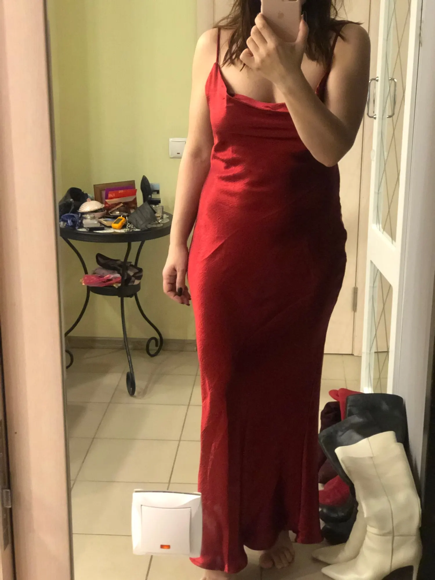 Женское однотонное атласное платье на бретелях, с открытой спиной, с ...