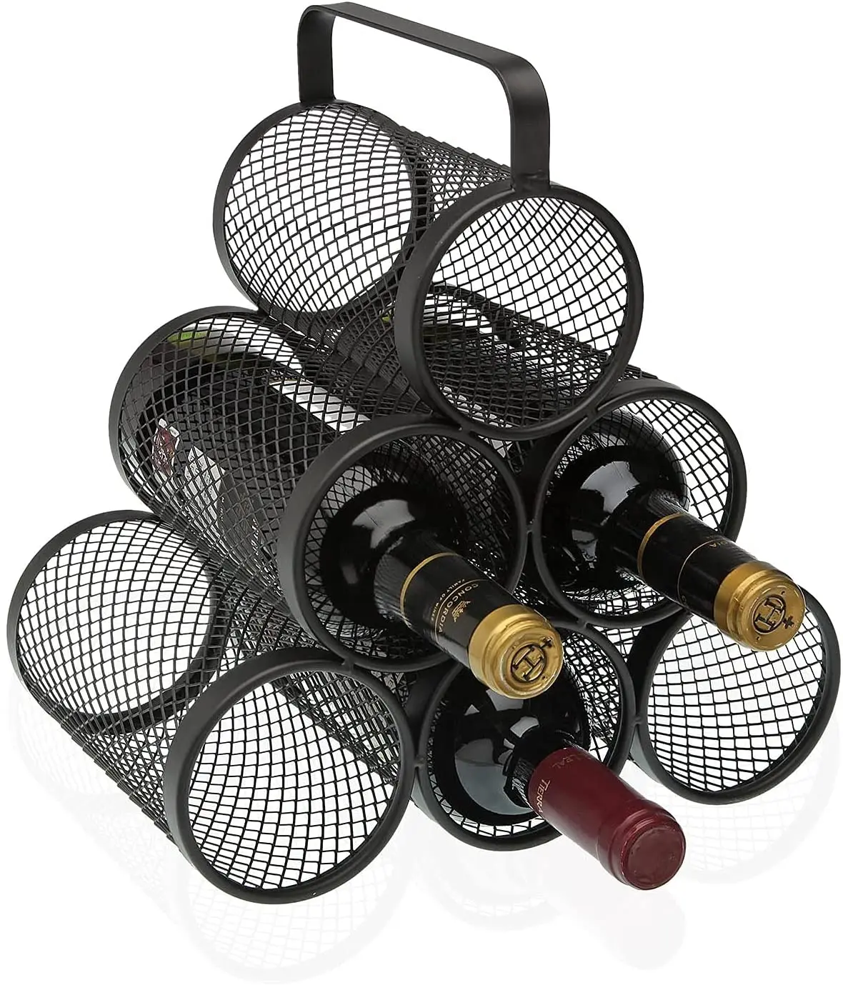 Range bouteilles cuisine tubes en métal avec poignée - RangeBouteille.com