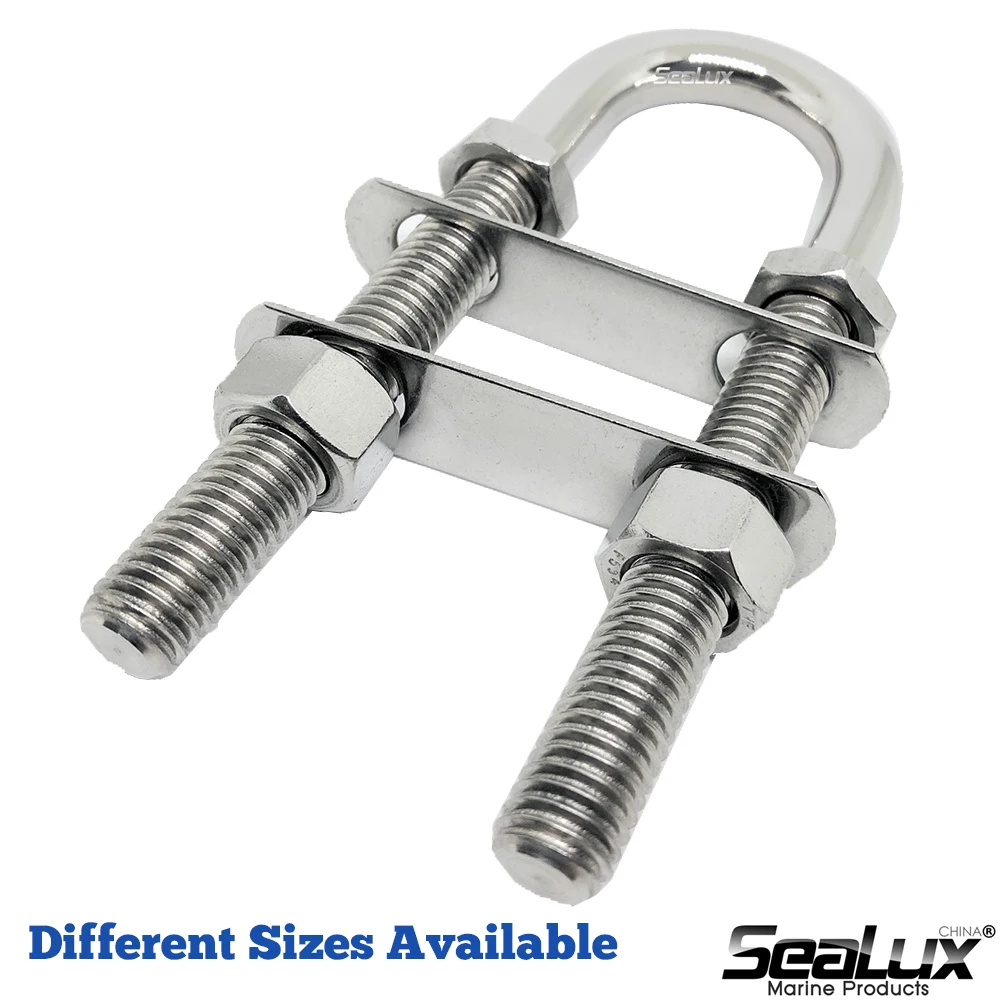 Sealux-Marine-Grade-Stainless-Steel-304-Bow-Eye-U-Bolt-for-Marine-Boat ...