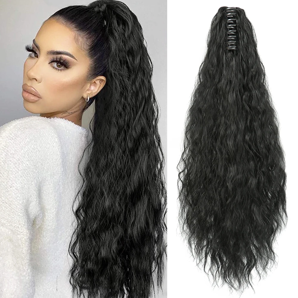 Synthetic 22inch long curly ponytail