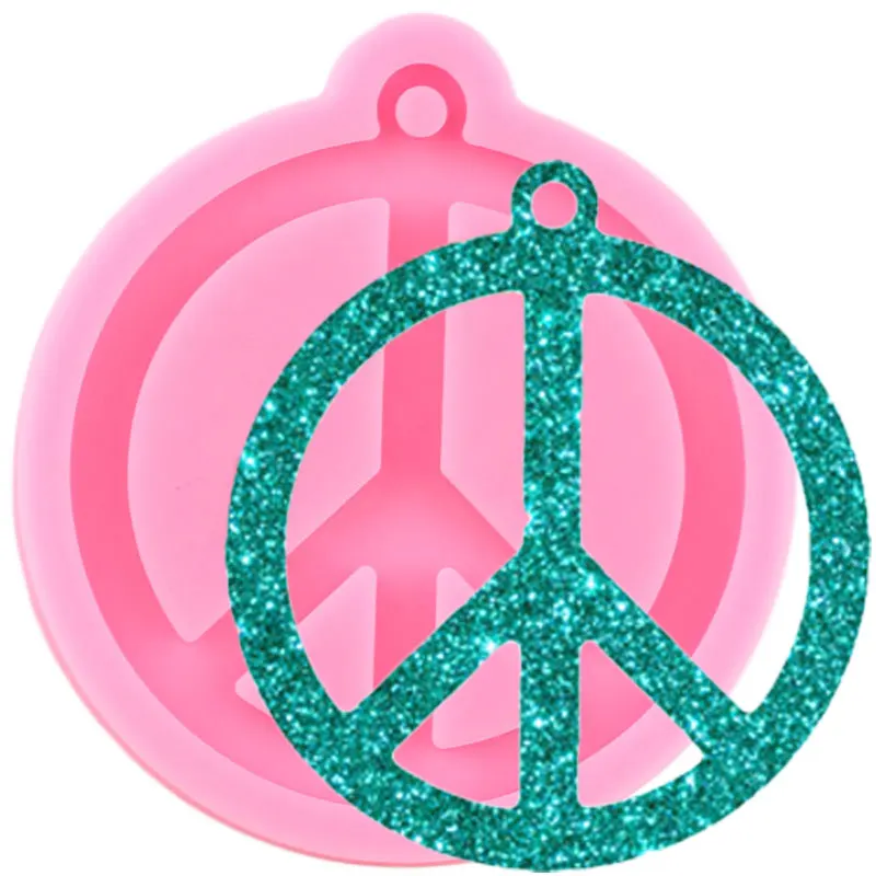 Peace Sign Earring Resin Epoxy Silicone MouldMold Molding & Casting ...