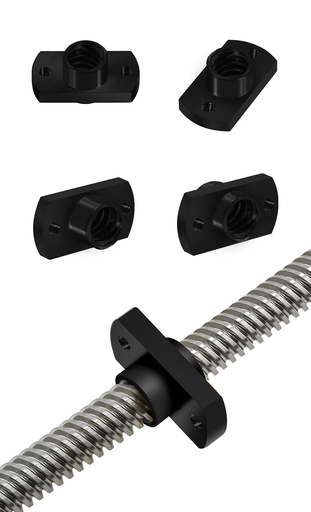 Écrou à ressort Anti-jeu T8,en laiton-POM,pour Ender 3 CR10,pièces d ...