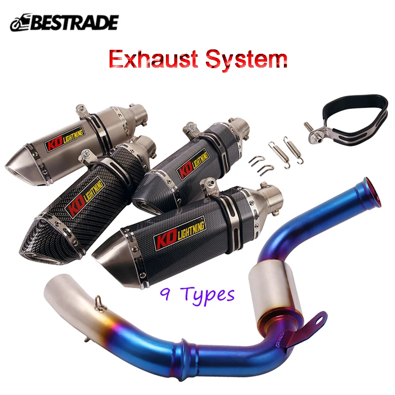 Middle-Link-Tube-Connect-Tail-Vent-51mm-Muffler-Pipe-Set-Motorcycle ...