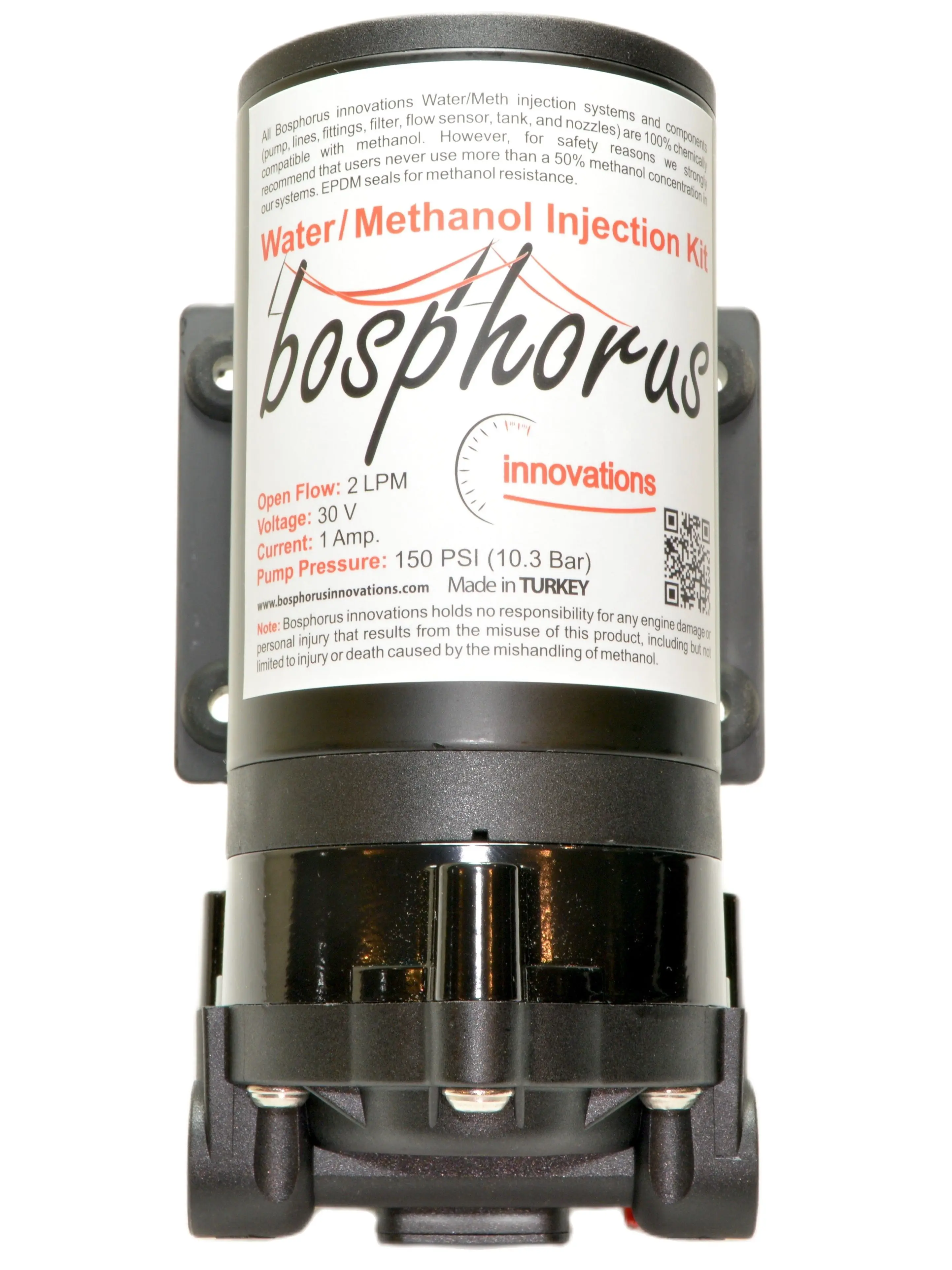 Pump Kit w/Fittings High Pressure Diaphragm Water Meth Methanol Alcohol ...