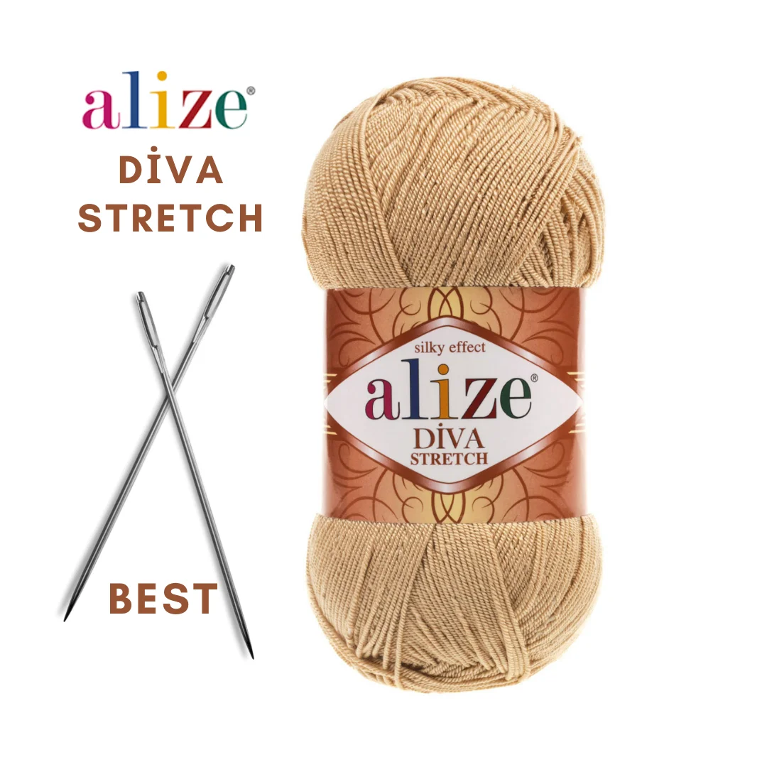 Alize Diva Stretch Yarn Bikini Elastic Swimsuit Lingerie DIY Crochet Soft Blanket Shawl Sweater ...