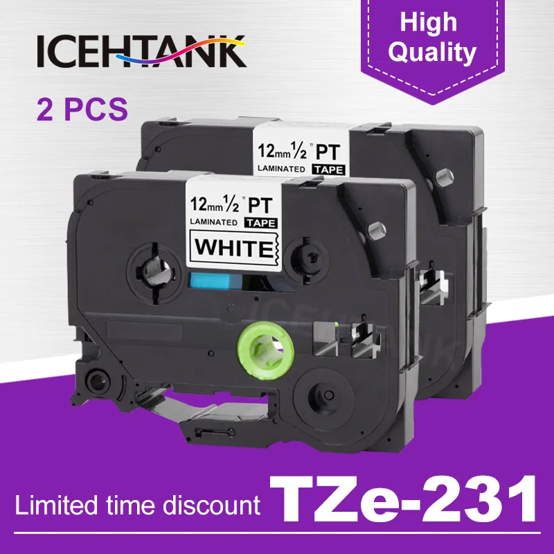 Tze 231 cartucho de cinta de tze 231, 12mm x 8m, Tze231, negro sobre ...