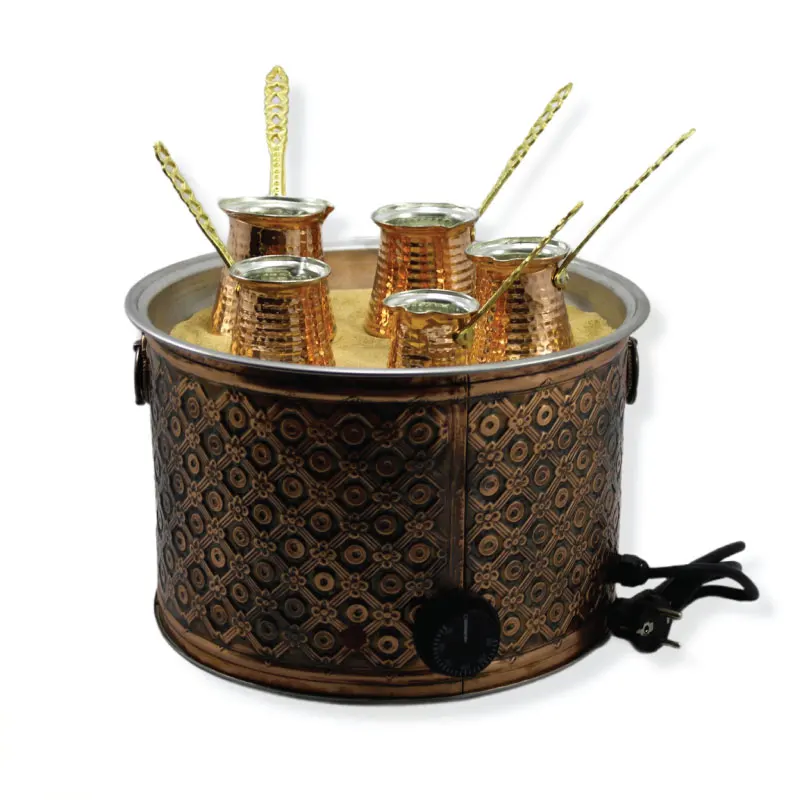 Cafetera eléctrica de arena caliente de cobre turco auténtico, máquina ...