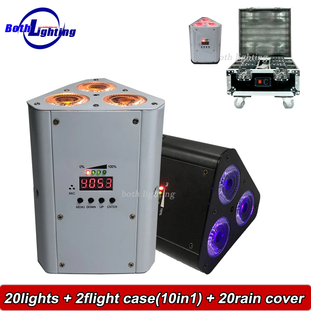 DJ EZ Wedge uplight mini led par light 3X18W 6in1 leds IR remote ...