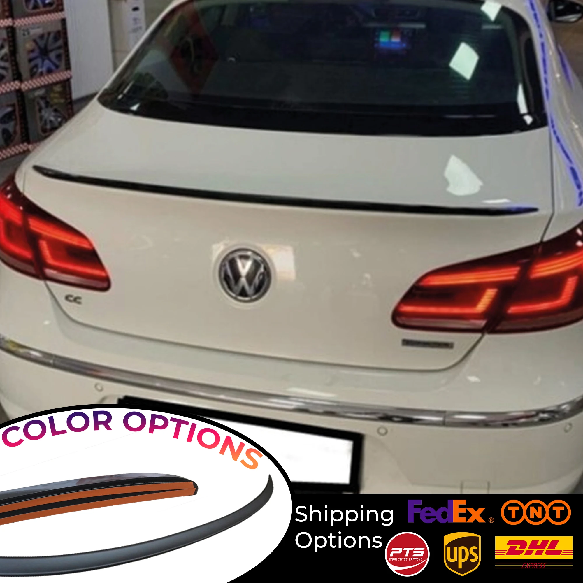 Rear-Spoiler-For-Volkswagen-VW-Passat-CC-Plastic-Gloss-Black-Spoiler ...