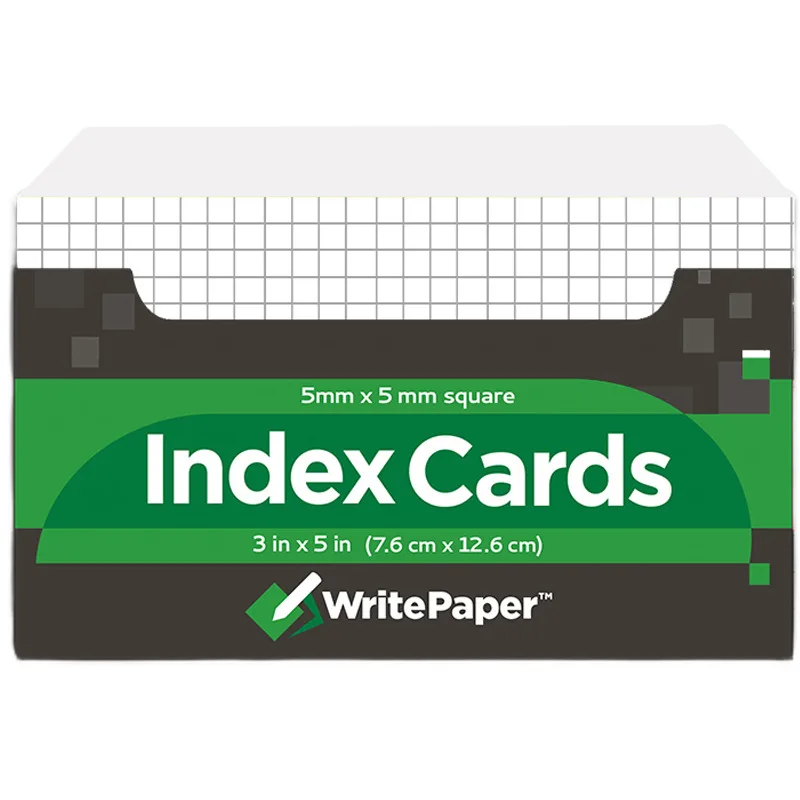 Heavyweight Ruled Grid Index Cards – Beyond Just Stationary
