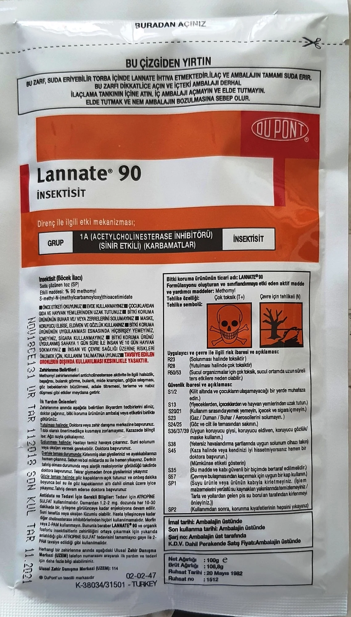 LANNATE 90 SP Insekticid 100 Gr