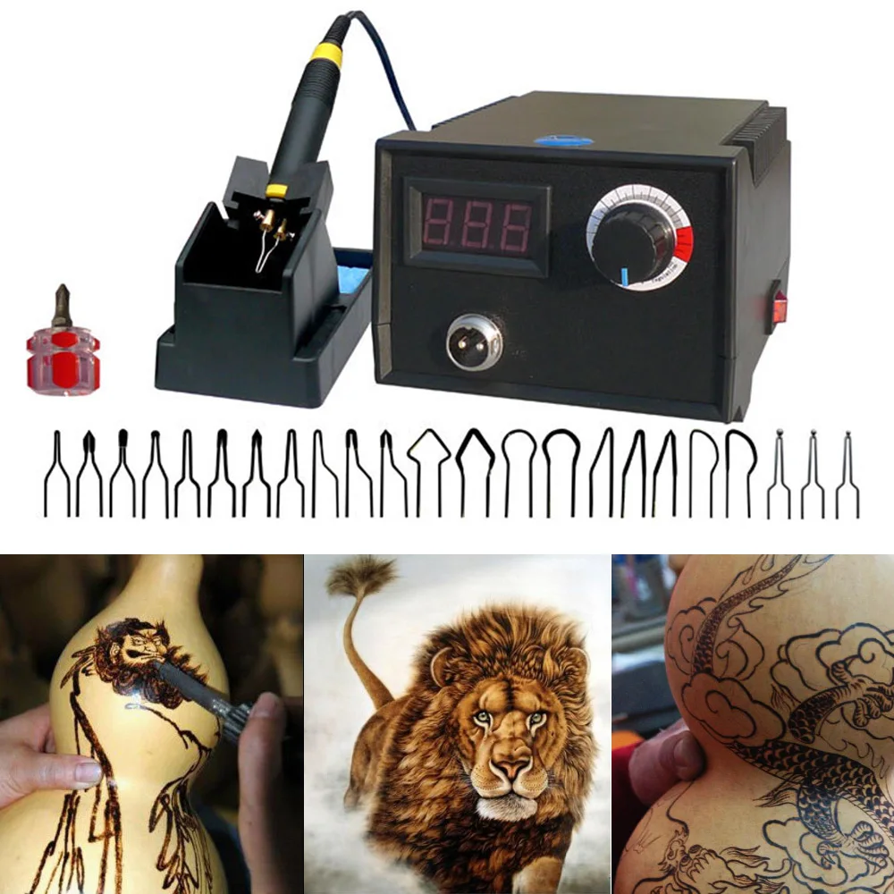 Wood Burner Adjustable Temperature Digital Display Pyrography Machine ...