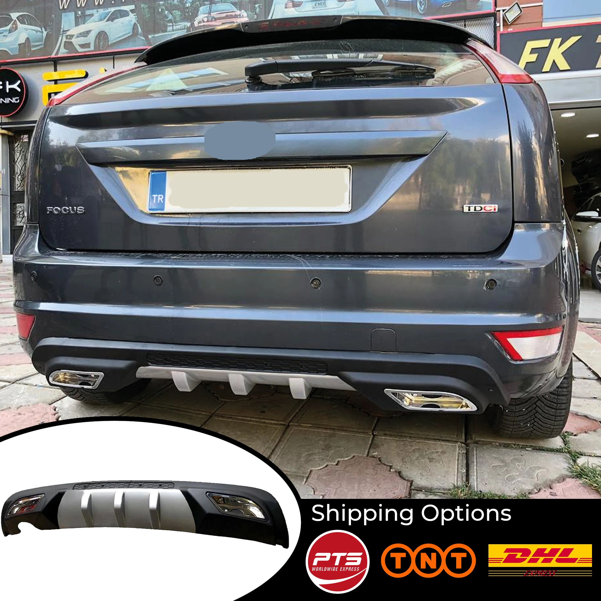 Honda Civic Diffuser Car Rear Bumper Lip Diffuser Side Splitters Body ...