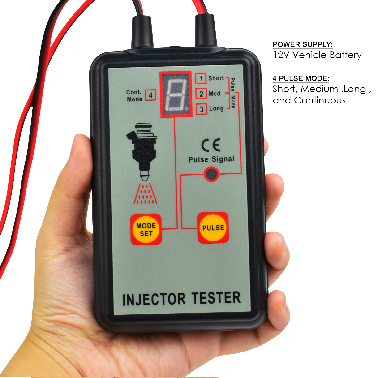 4 Pulse Modes Automotive Fuel Injector Tester Fuel Pressure Signal ...