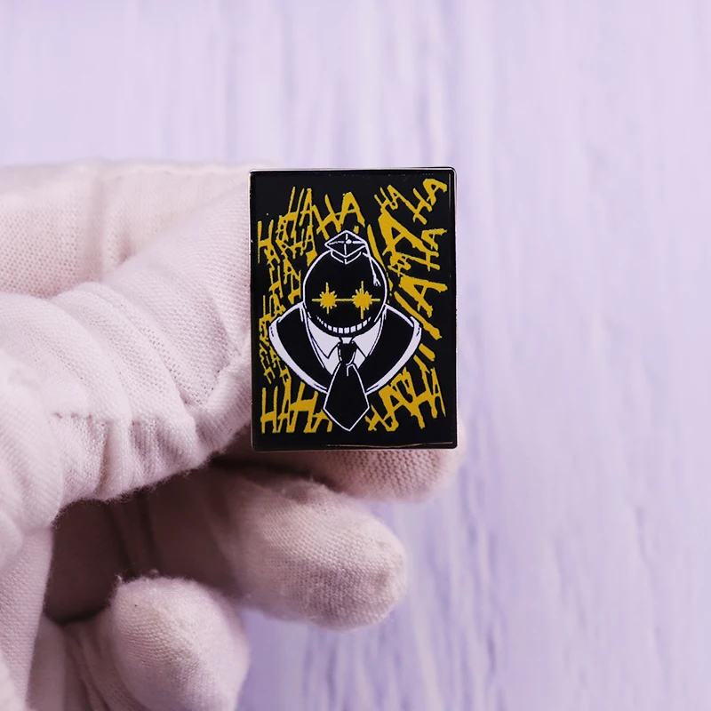 Koro Sensei Laughing Pin Brooch Assassination Classroom Badge Manga ...