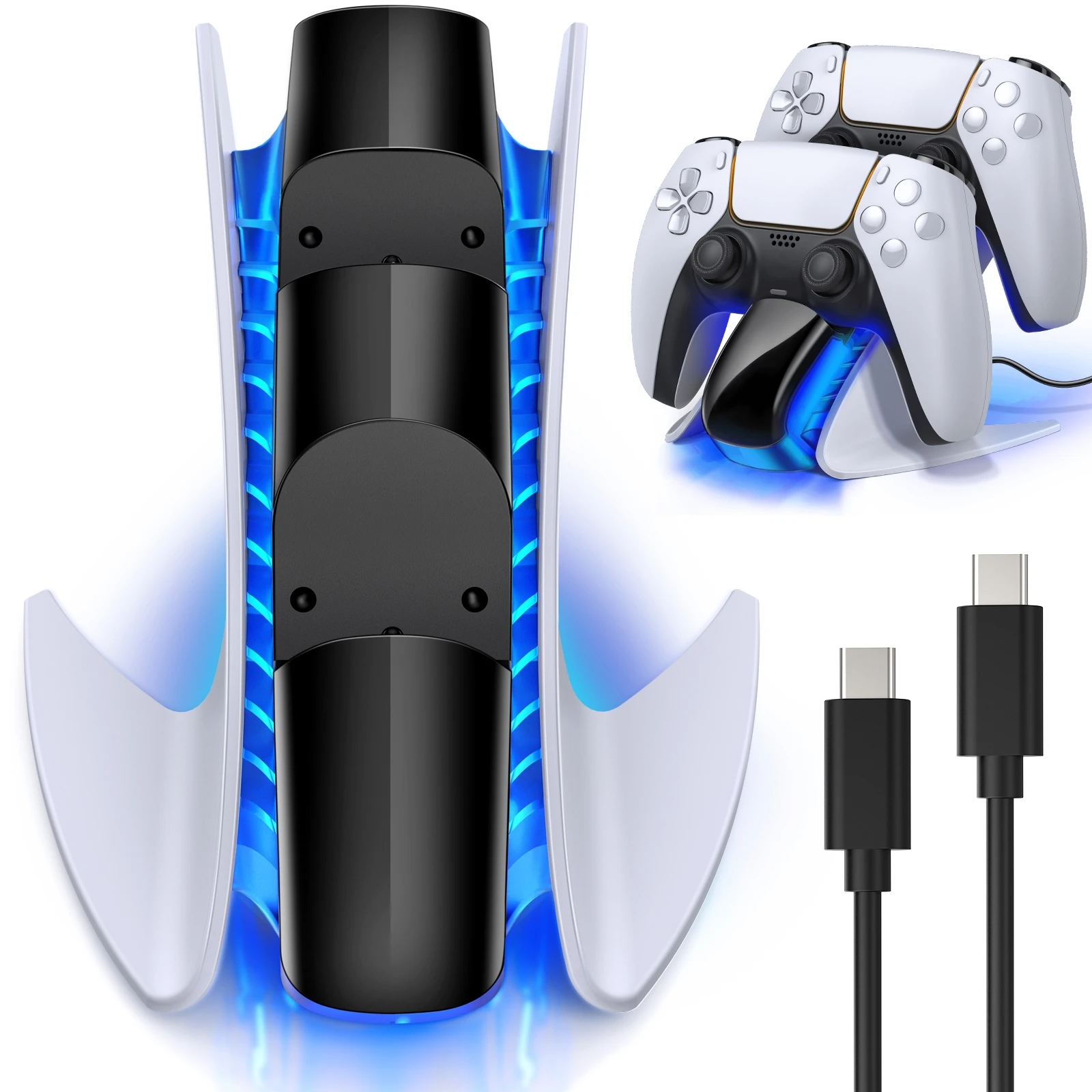 Fast-Charger-for-PS5-Spaceship-Controller-Wireless-Dual-USB-Charging ...