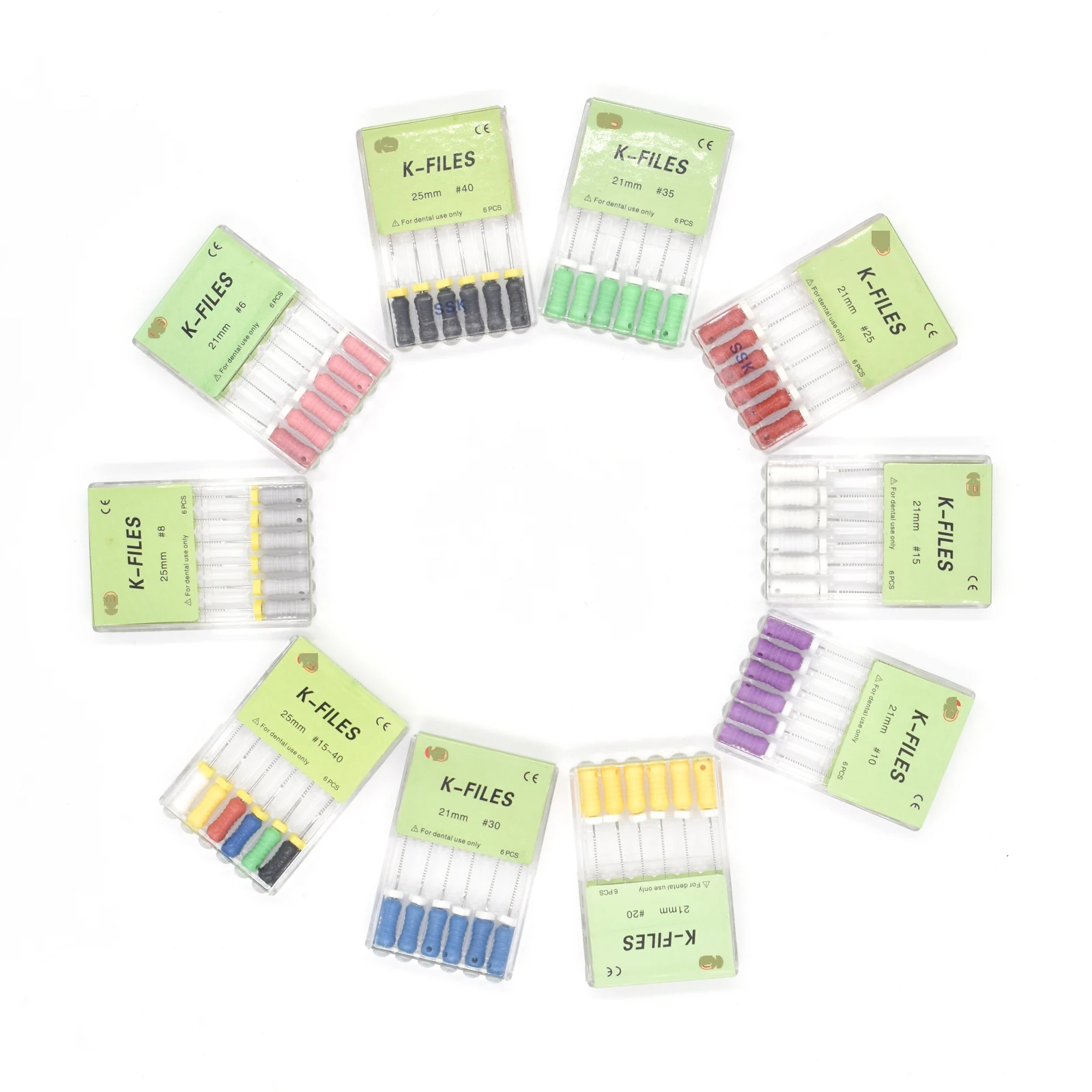 H File K File REAMERS 21/25mm #15 40 Dental Niti Hand Use files ...