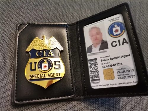 United States CIA Special Agent Badges Leather Case Holder ID Card ...