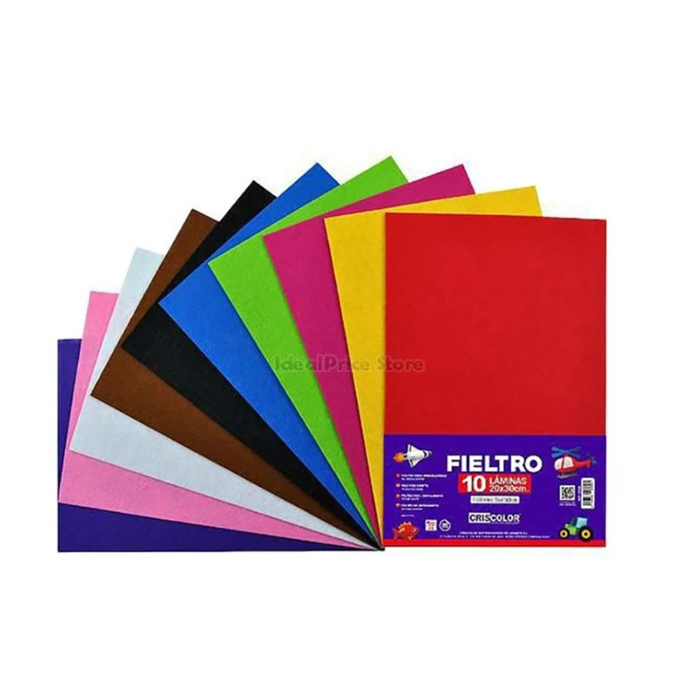 Fieltro-para-manualidades-colores-surtidos-10-l-minas-20-x-30-cm-no-t ...