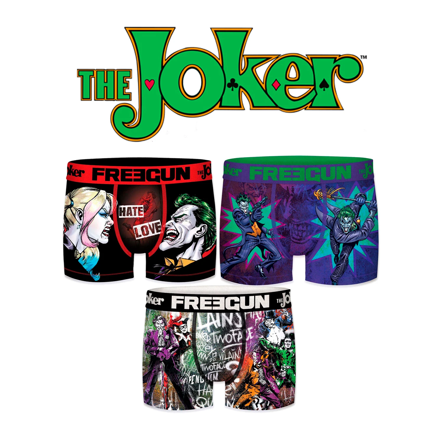 JOKER-Freegun-Pack-de-3-6-calzoncillos-boxer-de-hombre-SORPRESA-para-ni ...