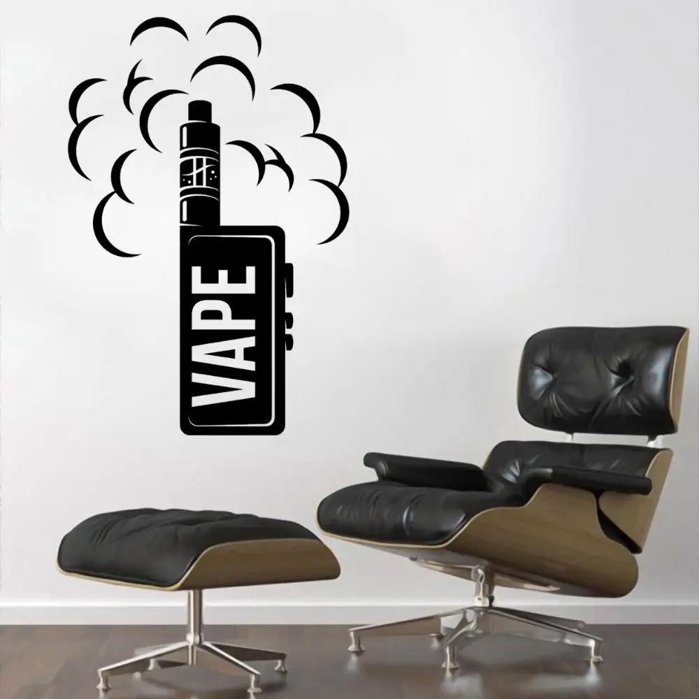 Vector-Vintage-Vape-With-Smoke-Wall-Decal-Vinyl-Sticker-Vape-Store-And ...