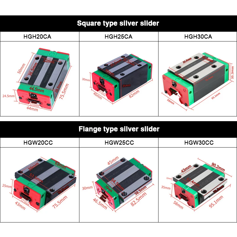 HIWIN HG25 스퀘어 슬라이드 블록 HGW25CC|목공기계 부품| - AliExpress
