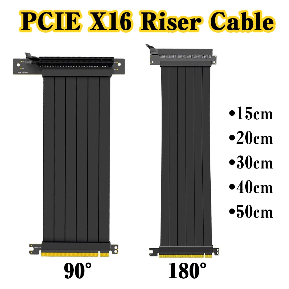 Cabo Riser PCIE X16, Extensão para Placa Gráfica, PCI Express Riser, Extensor Blindado com ...