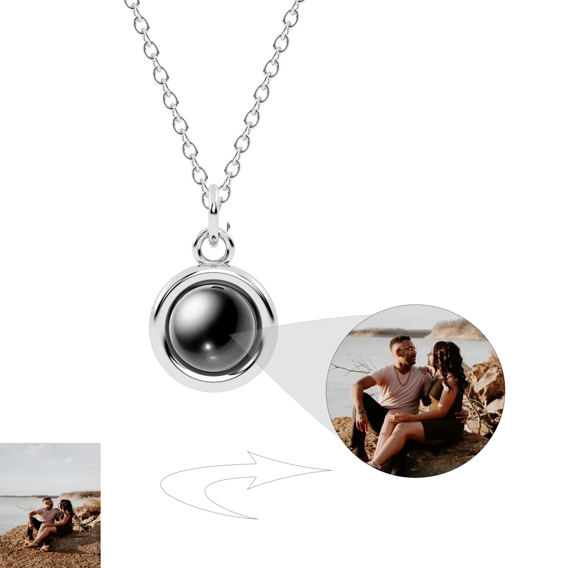 Personalized Custom Photo Projection Necklaces | Projection Necklace ...
