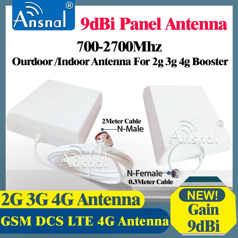 700-2700Mhz-GSM-2G-3G-4G-Antenna-9dBi-Indoor-Panel-Internal-Outdoor ...