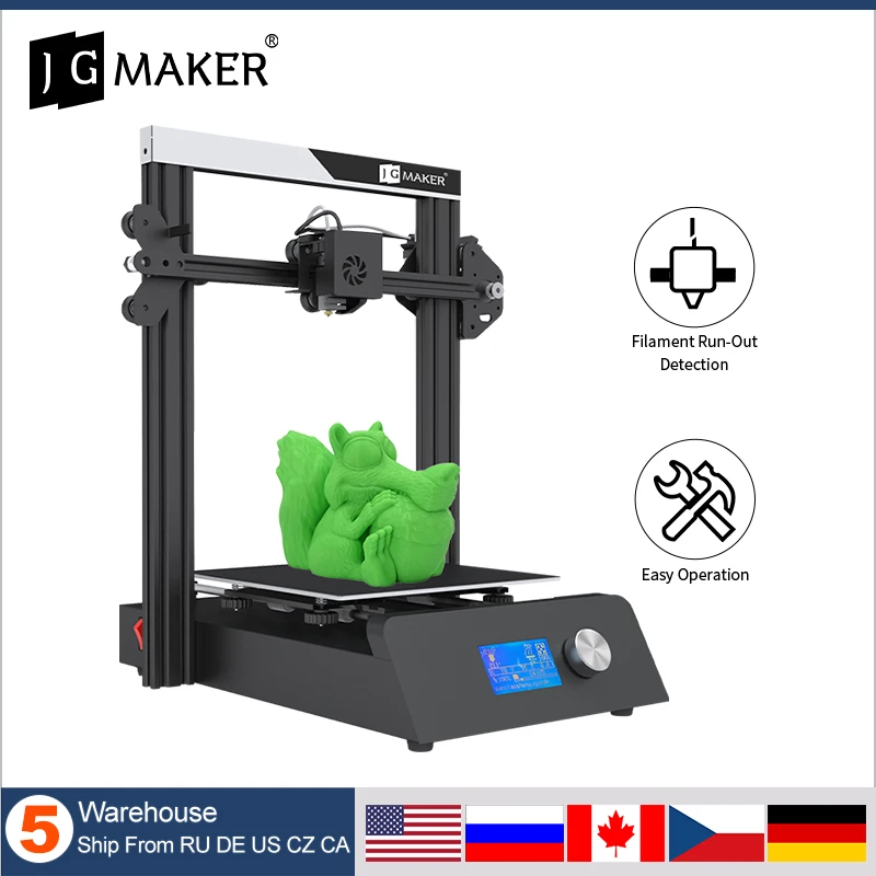 Jgmaker 3d Printer Magic Diy Kit Fast Assembly Large Print Size 220*220*250mm Filament Sensor ...