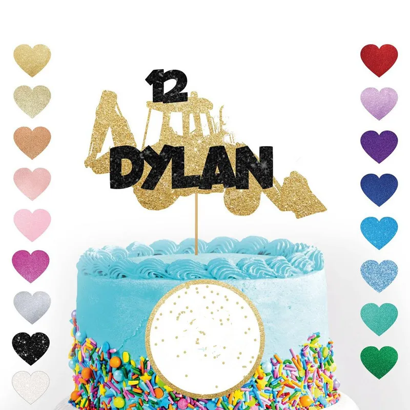 Custom-Digger-Topper-Glitter-Topper-Gold-Boy-Topper-Digger-Party ...