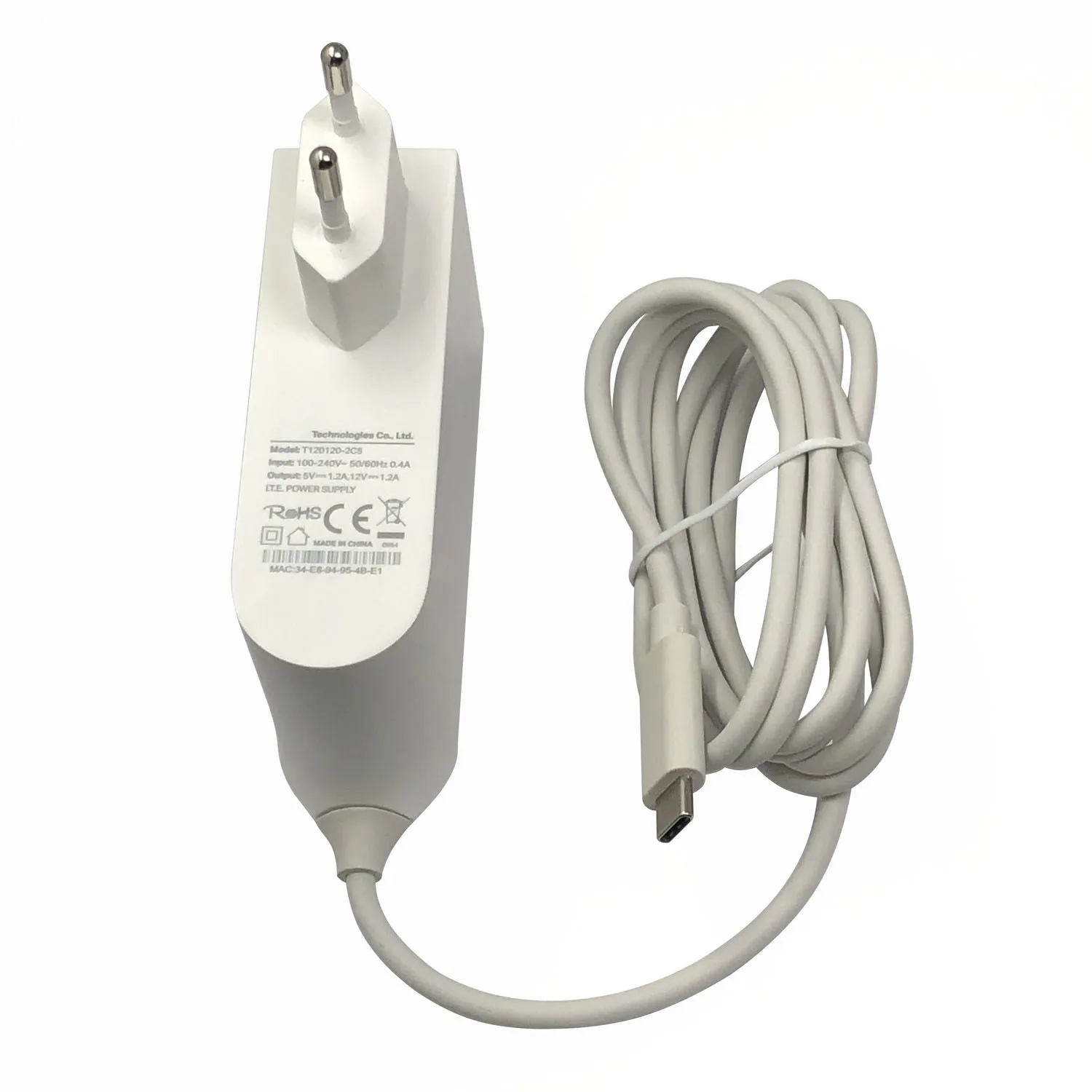 USB-C Power Adapter 12V 1.2A T120120-2C5 For TP-Link Deco P7 and TP ...