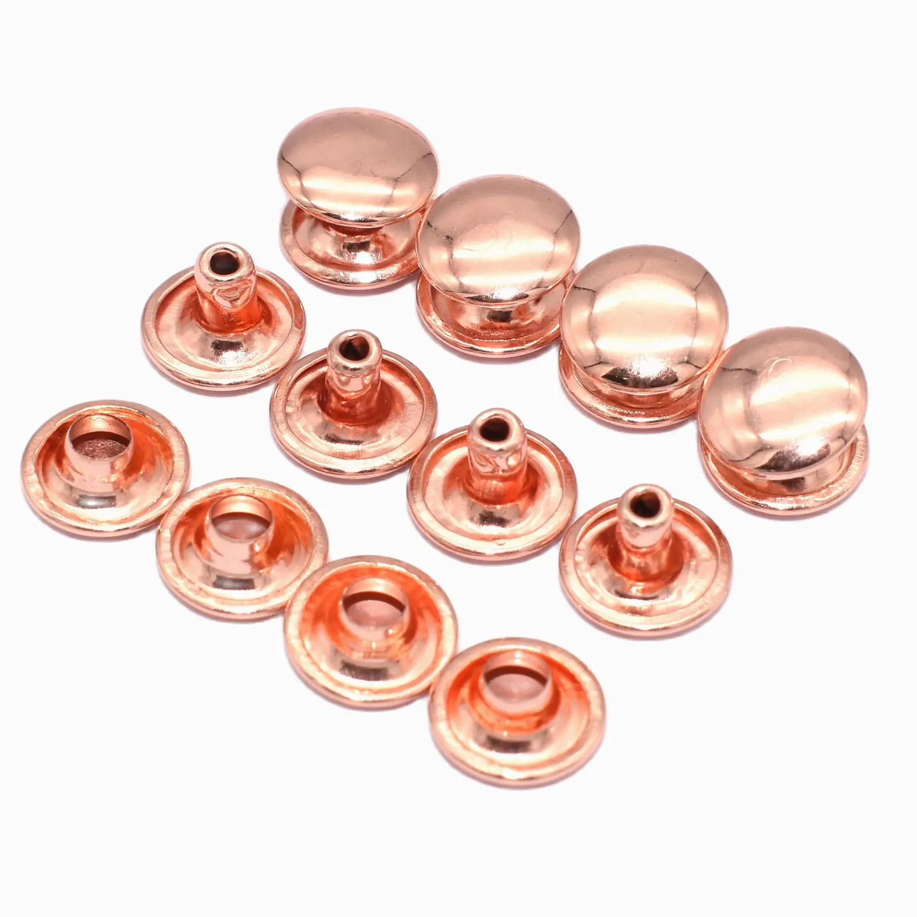 Rose-Gold-Rivet-9mm-Double-Round-Cap-Rivet-Iron-Button-Rivet-DIY ...
