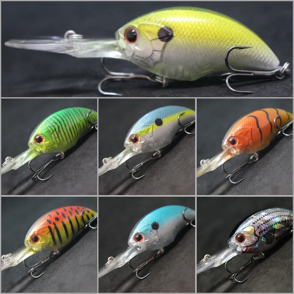 wLure Fishing Lures Crankbait Wobbler 11g 8.5cm Deep Water Diver Tight ...