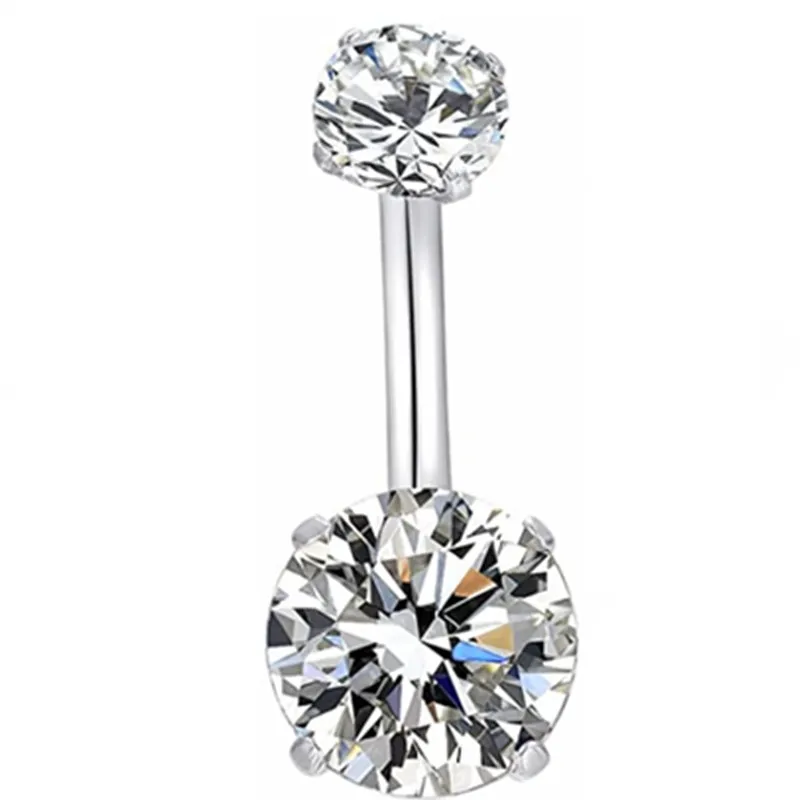 Anneau de nombril,Star Purple-2Piece--Piercing de nombril en cristal zircon 14G, 1-2 pièces ...