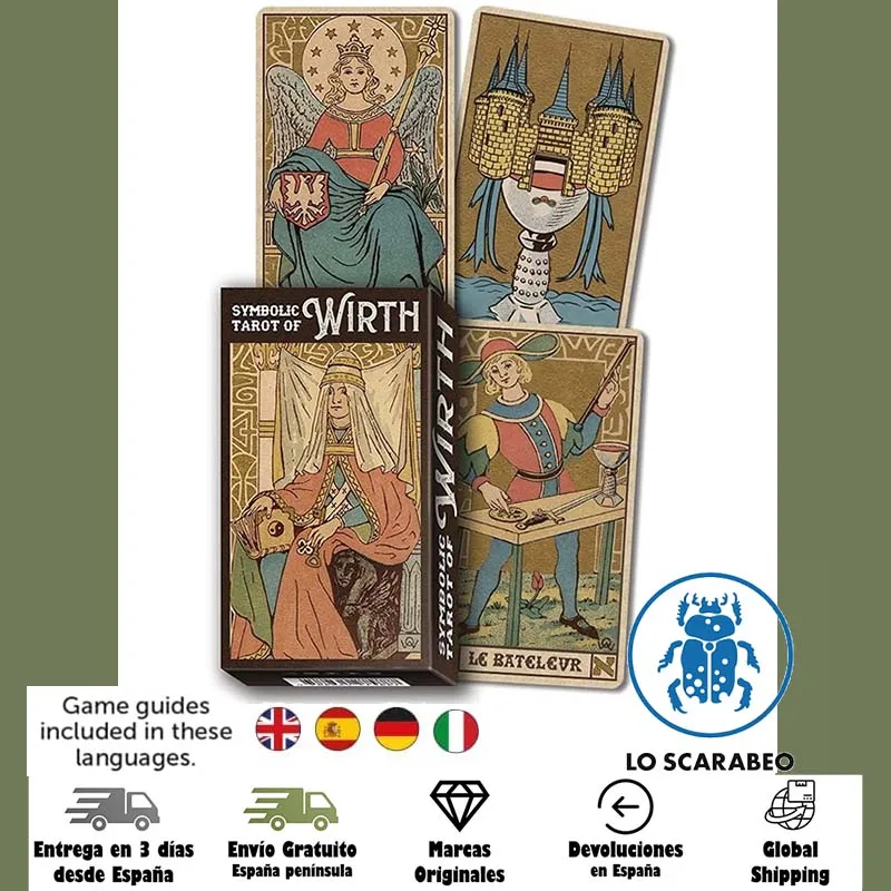 Lo Scarabeo, Wirth symbolic Tarot, 78 card game, deck, 22 older arcans ...