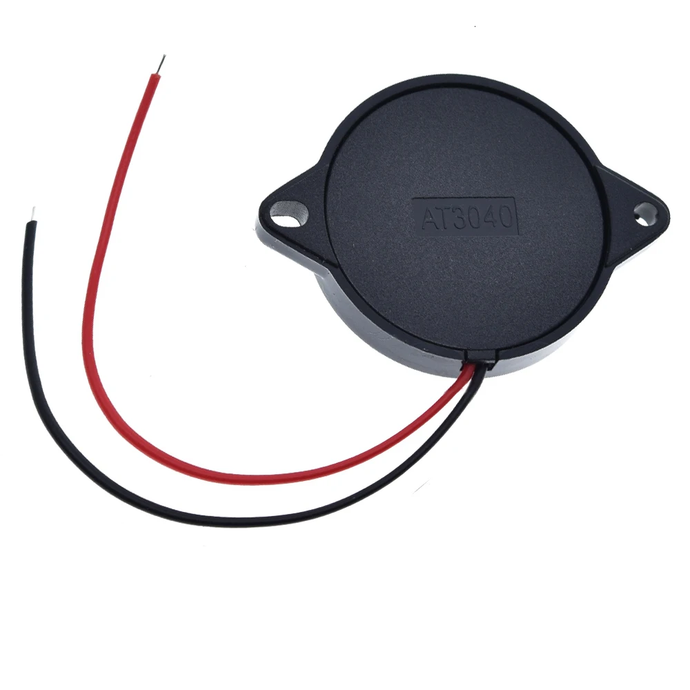 Taidacent 100 Pcs AT 3040 with Ear Piezoelectric Passive Buzzer Ring Buzzer Ringing AC 30MM Beep ...