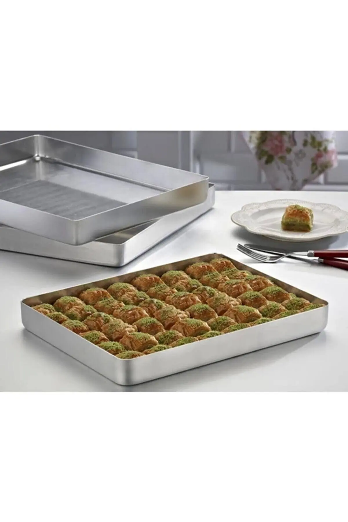 Aluminum-Baklava-Tray-Baking-Container-Metal-Rectangle-Pan-Various ...