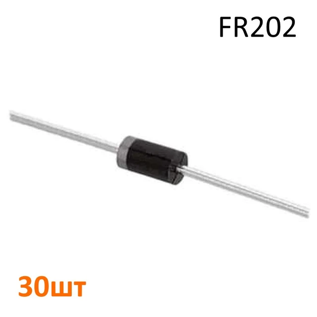 FR202, DC Components, Pulse Diode, 100 V, 2A, 30 PCs, 57% OFF