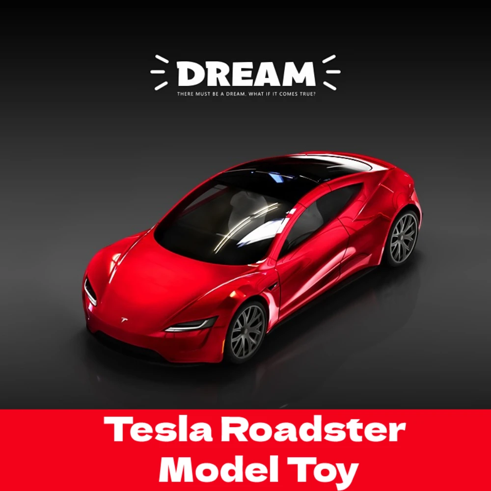 Hot Sales!!! 1:64 Tesla Roadster Diecast Car Model New Arrival Home ...