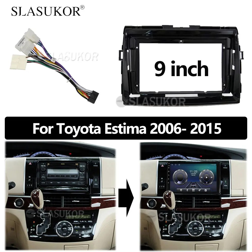 9 INCH Fascia fit For Toyota Previa / Estima / Tarago Cable ABS Frame ...