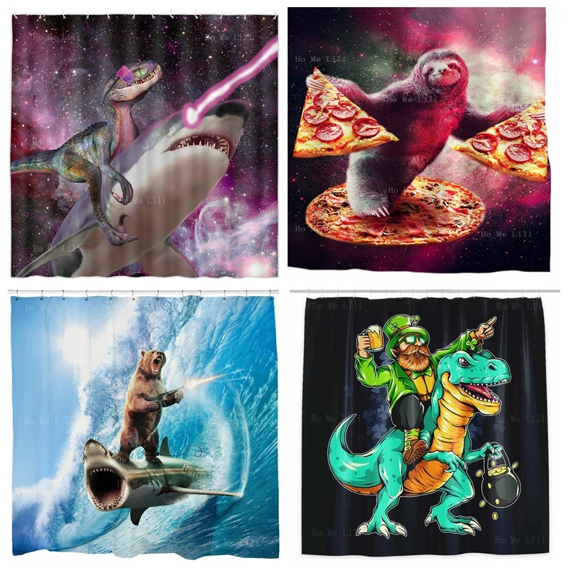 Shark Riding A Dinosaur