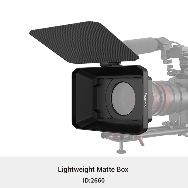 SmallRig Mini Matte Box Pro Mini Follow Focus Protection Against Glare and Flare Upgraded Quick ...
