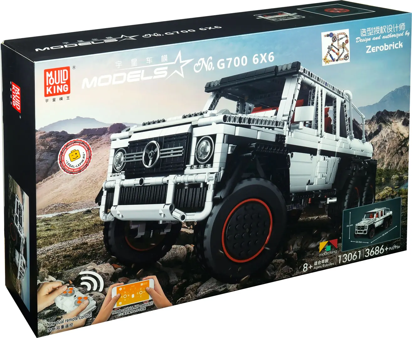 3686PCS MOULDKING 13061 Mercedes-Benz G63 6x6 1:10 – Joy, 40% OFF