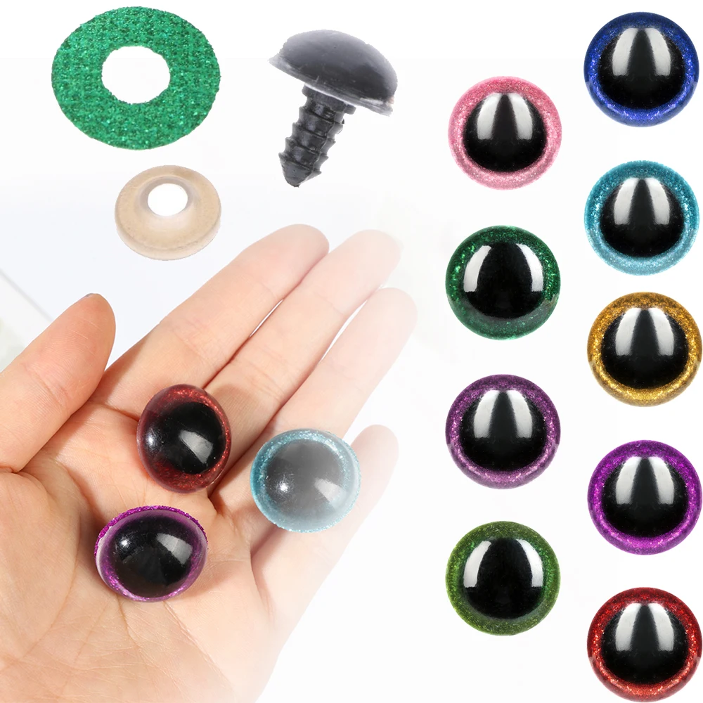 10pcs-3D-Glitter-Plastic-Plush-Safety-Eyes-For-Toys-Shinning-Doll ...