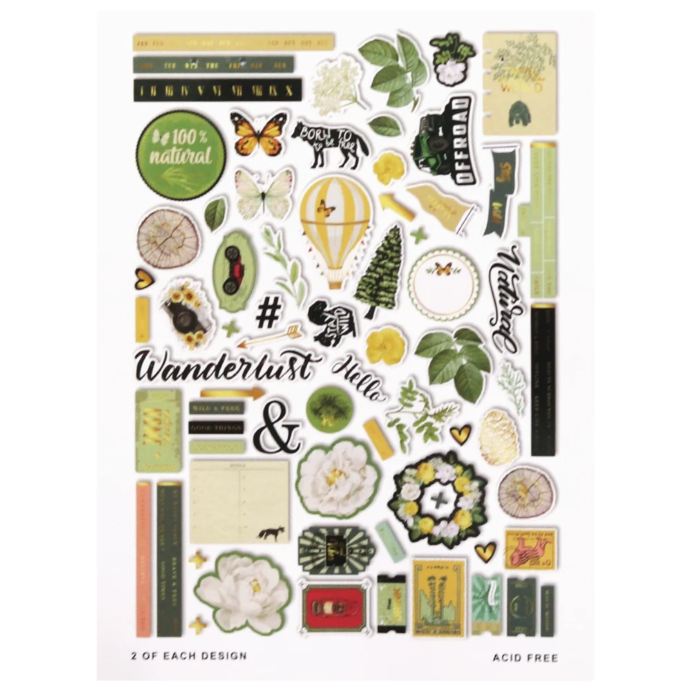 178pcs Paper Diecuts Ephemera Shape Printed Scrapbooking Paper Pack For ...